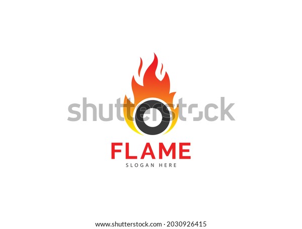 Flame Circle Logo Vector Template Stock Vector (Royalty Free ...