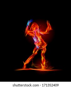Flame Collection Dancing Fire Girl: เวกเตอร์สต็อก (ปลอดค่าลิขสิทธิ์ ...
