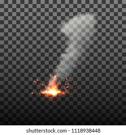 Flame Fire Fiery Flash Sparkling Dark Stock Vector (Royalty Free ...