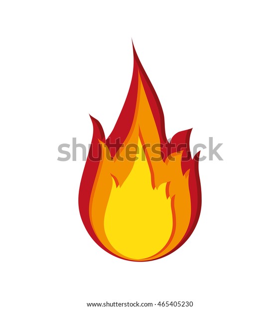 Flame Fire Hot Red Orange Yellow Stock Vector (Royalty Free) 465405230 ...