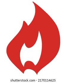 Flame Fire Hot Vector Symbol Stock Vector (Royalty Free) 2170114625 ...