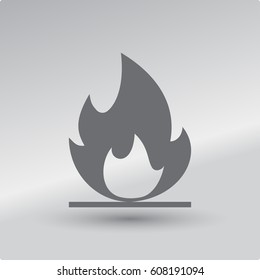 Flame Gas Fire Icon: เวกเตอร์สต็อก (ปลอดค่าลิขสิทธิ์) 612796664 ...