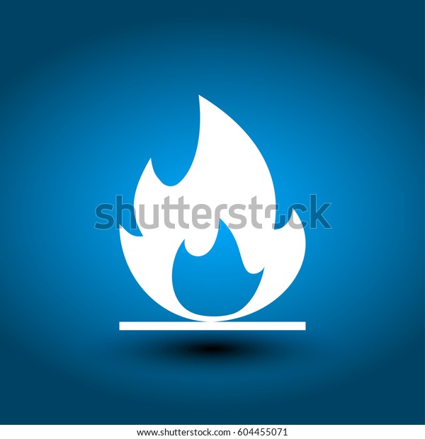Flame Gas Fire Icon Stock Vector (Royalty Free) 604455071 | Shutterstock