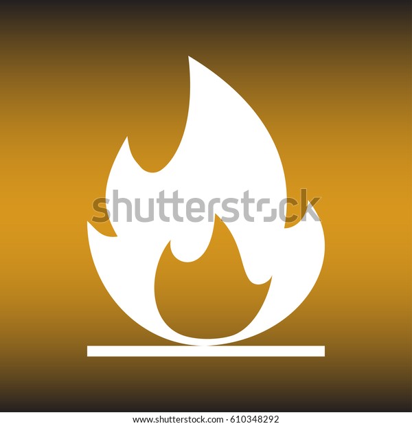 Flame Gas Fire Icon Stock Vector (Royalty Free) 610348292 | Shutterstock