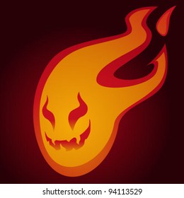 Flame Head Illustration Stock Vector (Royalty Free) 94113529 | Shutterstock