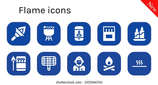 Flame Icon Set 10 Filled Flame Stock Vector (Royalty Free) 1501046762 ...