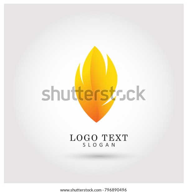 Flame Leaf Logo Symbol Icon Vector Stock Vector (Royalty Free ...