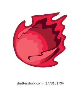 Flame Meteorite On White Background Vector Stock Vector (Royalty Free ...