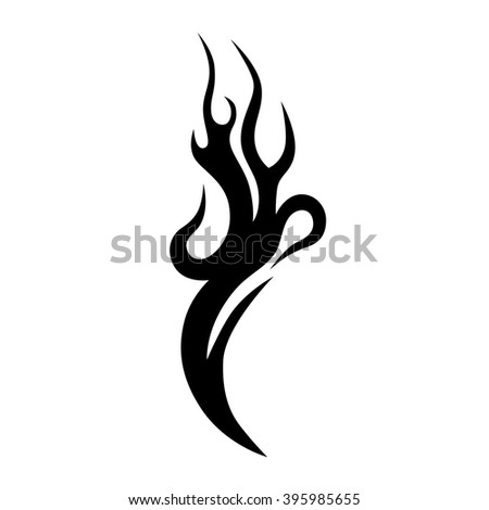 Flame Tattoo Tribal Vector Design Sketch Stock Vector (Royalty Free ...