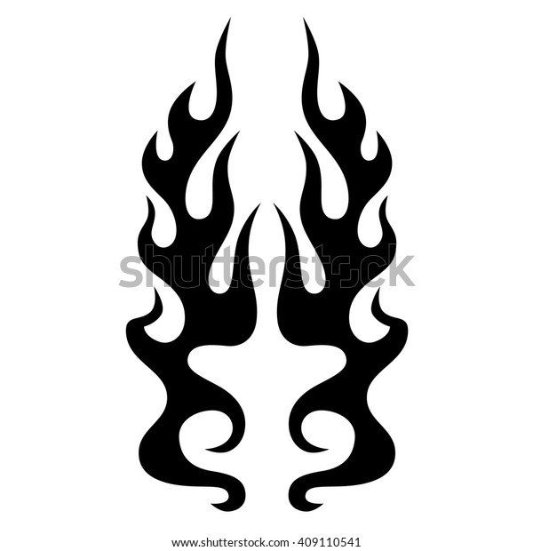 Flame Tattoo Tribal Vector Design Sketch 库存矢量图（免版税）409110541 | Shutterstock