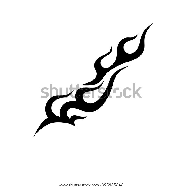 Flame Vector Tribal Design Sketch Fire Stock Vector (Royalty Free ...