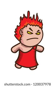 Flame Warrior Cartoon Stock Vector (Royalty Free) 120037978 | Shutterstock