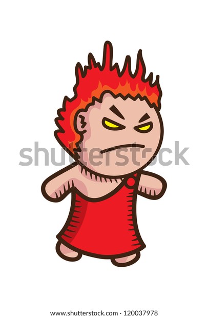 Flame Warrior Cartoon Stock Vector (Royalty Free) 120037978 | Shutterstock