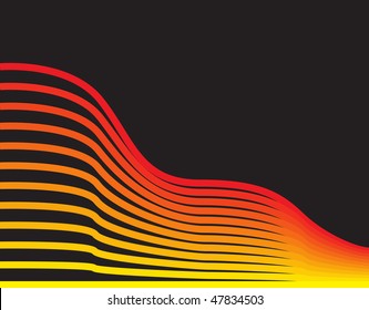 Flame Wave Abstract Wallpaper Design Background Stock Vector (Royalty ...
