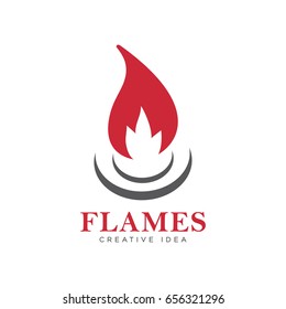 Flames Logo Stock Vector (Royalty Free) 656321287