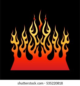 Flames Vector Fire Tribal Tattoo Design Stock Vector (Royalty Free ...