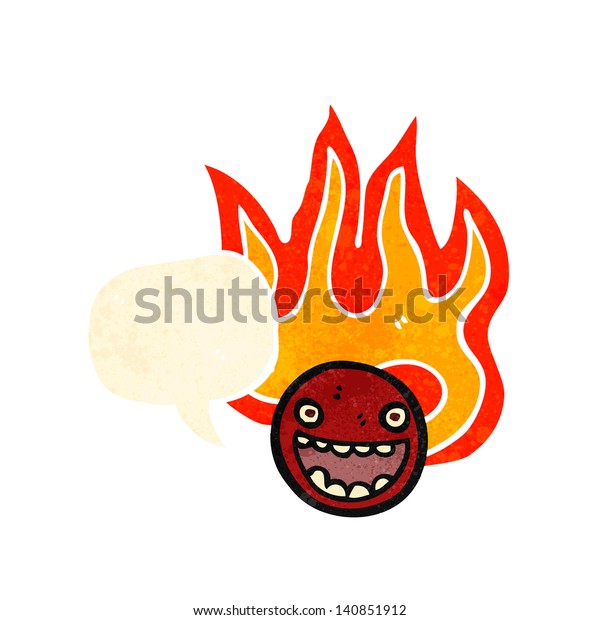 Flaming Emoticon Face Cartoon Stock Vector (Royalty Free) 140851912 ...