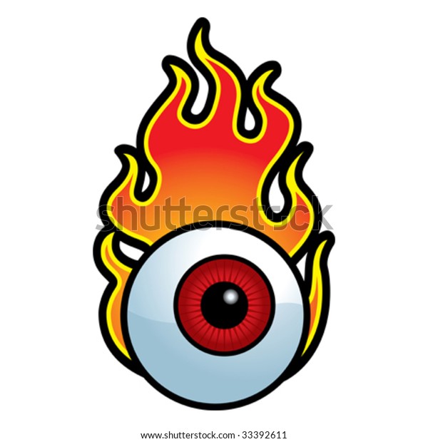 Flaming Eyeball Stock Vector (Royalty Free) 33392611 | Shutterstock