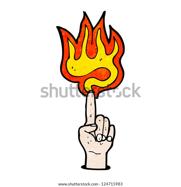 Flaming Finger Cartoon Symbol Stock Vector (Royalty Free) 124715983 ...