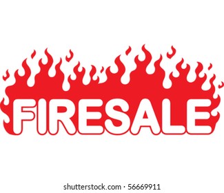 Flaming Fire Sale Stock Vector (Royalty Free) 56669911 | Shutterstock