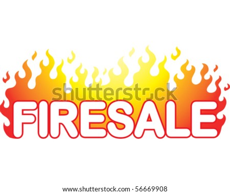 Flaming Fire Sale Stock Vector (Royalty Free) 56669908 - Shutterstock