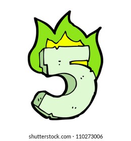 verde llamativo número 5: vector de stock (libre de regalías) 110273006 ...