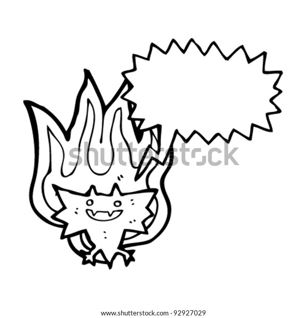 Flaming Halloween Bat Cartoon Stock Vector (Royalty Free) 92927029 ...