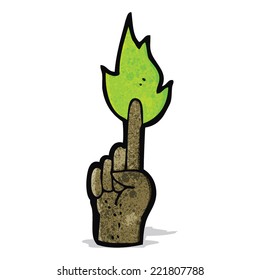 Flaming Hand Symbol Stock Vector (Royalty Free) 221807788 | Shutterstock