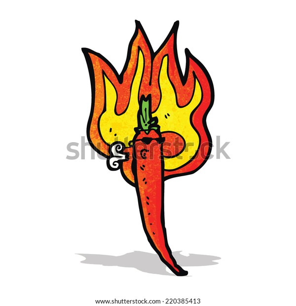 Flaming Hot Chilli Cartoon Stock Vector (Royalty Free) 220385413 ...