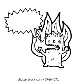 Flaming Monster Cartoon Character Stock Vector (Royalty Free) 89664871 ...