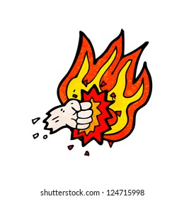 Flaming Punch Cartoon Stock Vector (Royalty Free) 124715998 | Shutterstock