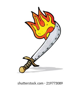 Flaming Sword Cartoon Stock Vector (Royalty Free) 219773089 | Shutterstock