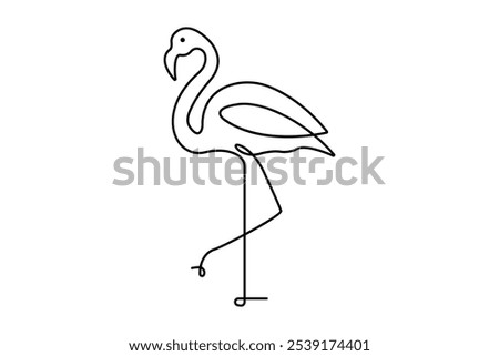 Flamingo Clipart Black And White | Free download on ClipArtMag