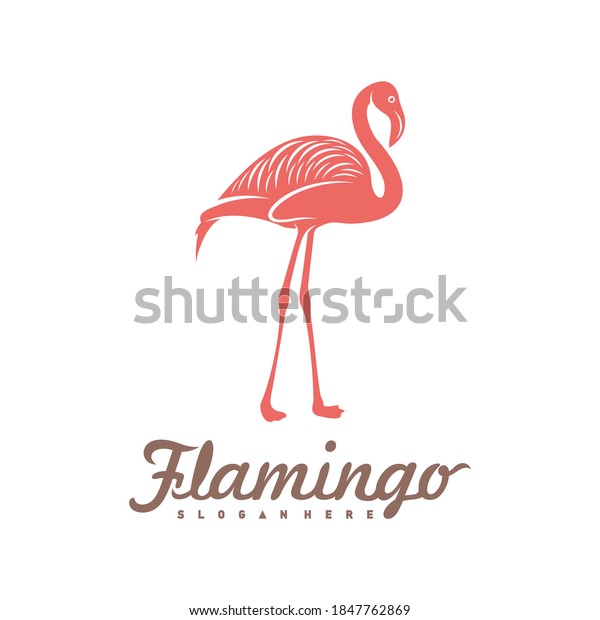 Flamingo Logo Template Bird Vector Illustration Stock Vector (Royalty ...