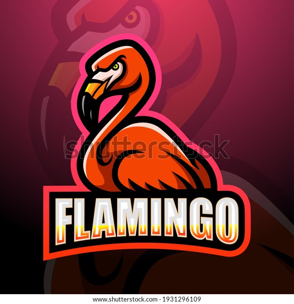 Flamingo Mascot Esport Logo Design Stock Vector (Royalty Free ...
