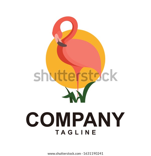 Flamingo Modern Illustration Logo Vector Stock Vector (Royalty Free ...