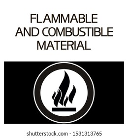 Combustible hazard warning sign vector image | Public domain vectors
