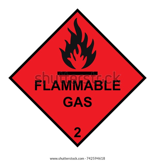Flammable Gas Diamond Flames Symbol Vector Stock Vector (Royalty Free ...