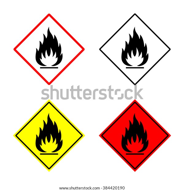 brandfarlig skylt eller symbol placerad i Stockvektor (royaltyfri ...