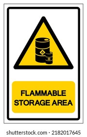 Flammable Storage Area Symbol Sign Vector Stock Vector (Royalty Free ...