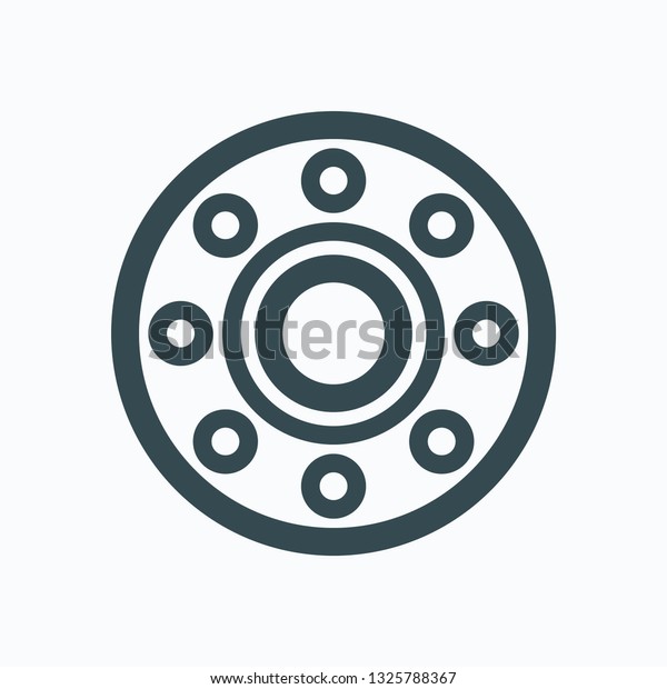 Stock vektor „Flange Icon Stainless Steel Flange Vector“ (bez ...
