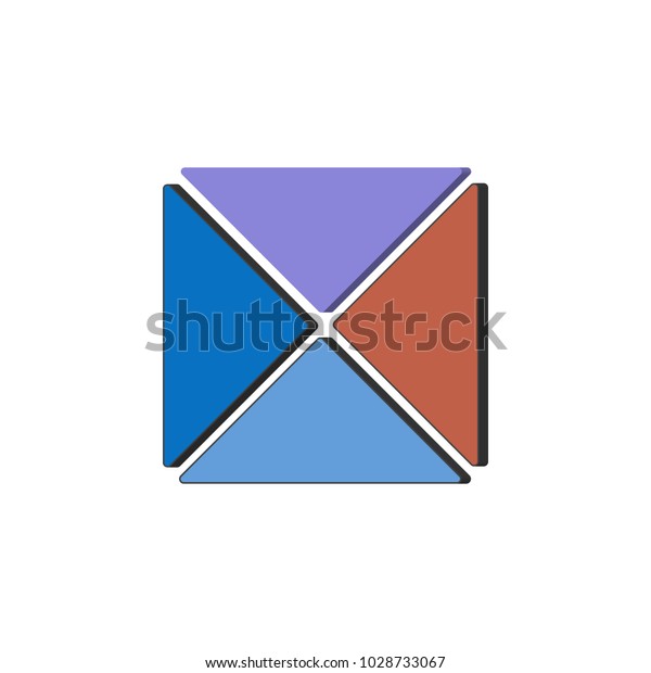 Flap Chart Icon Element Colored Charts Stock Vector (Royalty Free ...