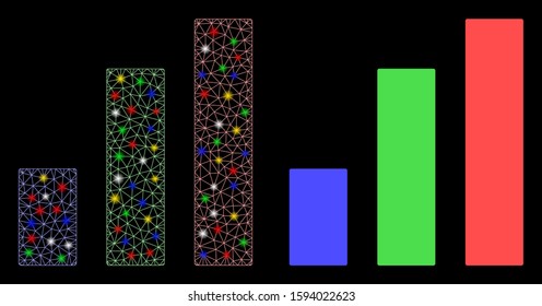 Flare Mesh Bar Chart Icon Lightspot Stock Vector (Royalty Free) 1594022623 | Shutterstock