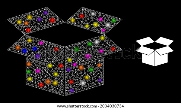 Flare Mesh Carton Box Constellation Icon Stock Vector (Royalty Free ...