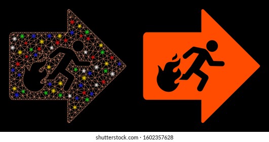 Flare Mesh Fire Exit Icon Glare Stock Vector (Royalty Free) 1602357628 ...