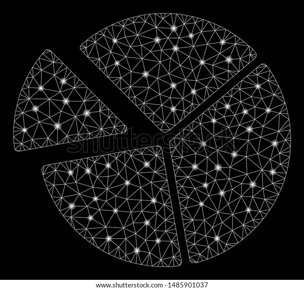 Flare Mesh Pie Chart Glow Effect Stock Vector (Royalty Free) 1485901037 ...