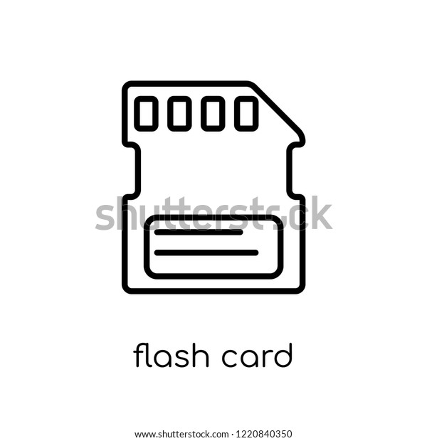 Flash Card Icon Trendy Modern Flat Stock Vector (Royalty Free) 1220840350