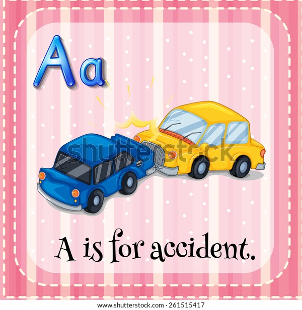 Flash Card Letter Accident Stock Vector (Royalty Free) 261515417 ...