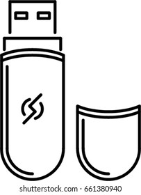 Flash Drive Outline Icon Stock Vector (Royalty Free) 661380940 ...