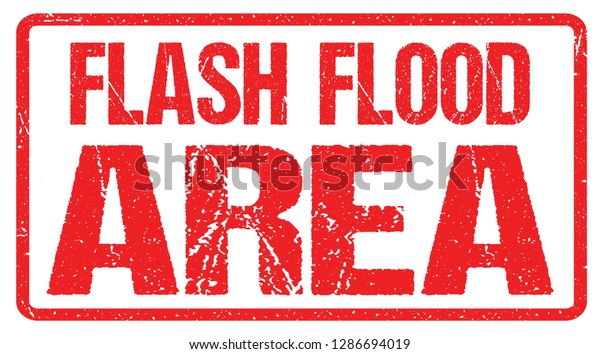 Flash Flood Area Sign Red Banner Stock Vector (Royalty Free) 1286694019 ...